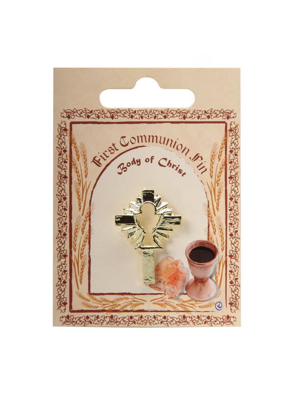First Communion Lapel Pin Cross – Fidelity Books and Pieties